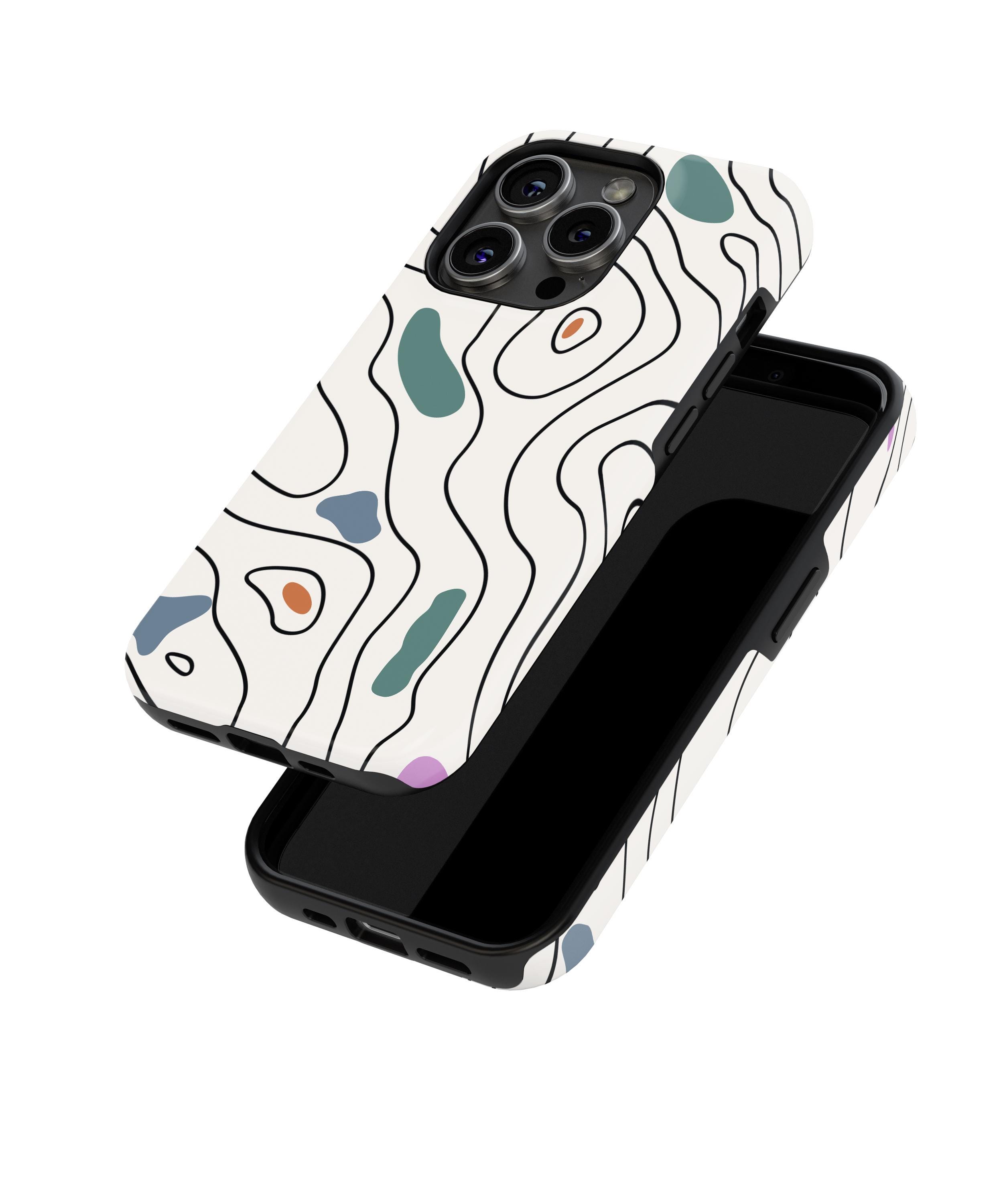 Topographic Phone Case, Minimalist Map Line Design, White Black Green ...