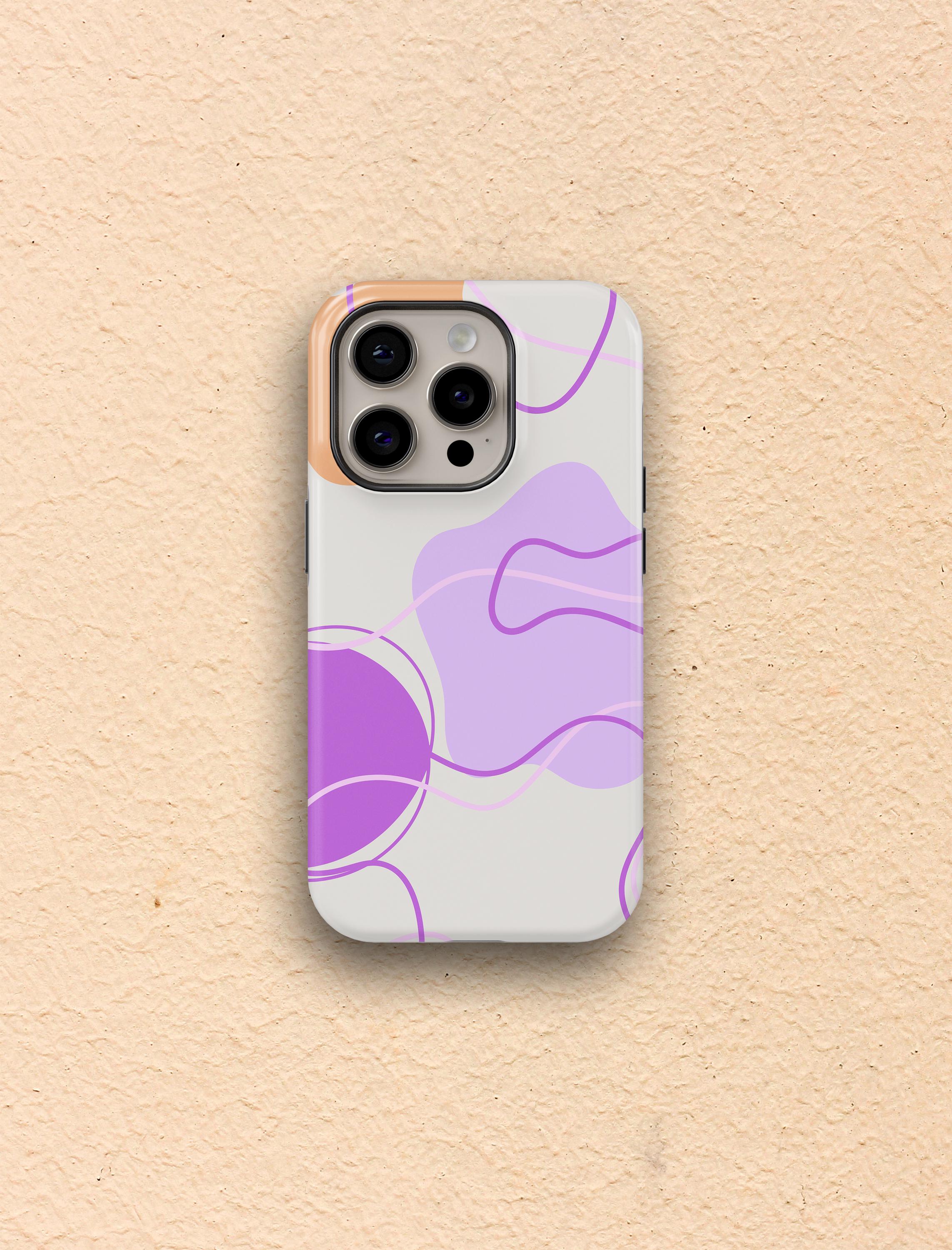 Abstract Purple Aesthetic Phone Case, Minimalist & Trendy, Art Cover ...