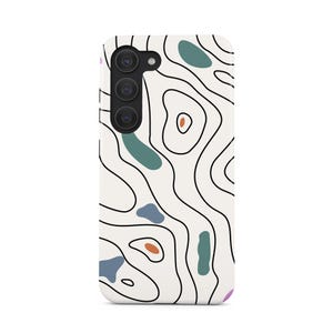 Topographic Phone Case, Minimalist Map Line Design, White Black Green ...