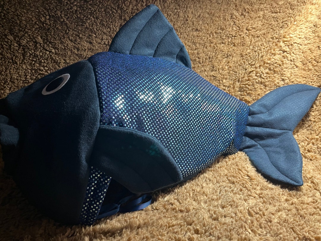 Navy Blue Sequin Fish Costume - Etsy