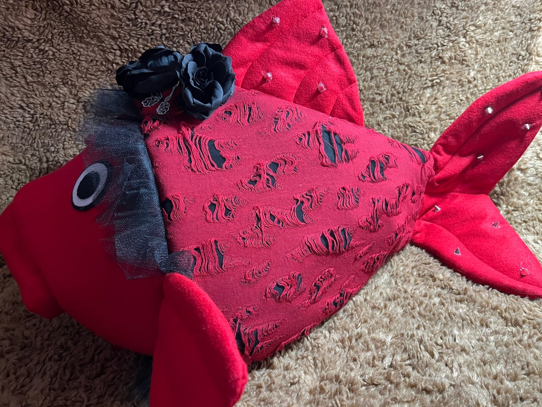 Red Goth Fish Head Costume - Etsy