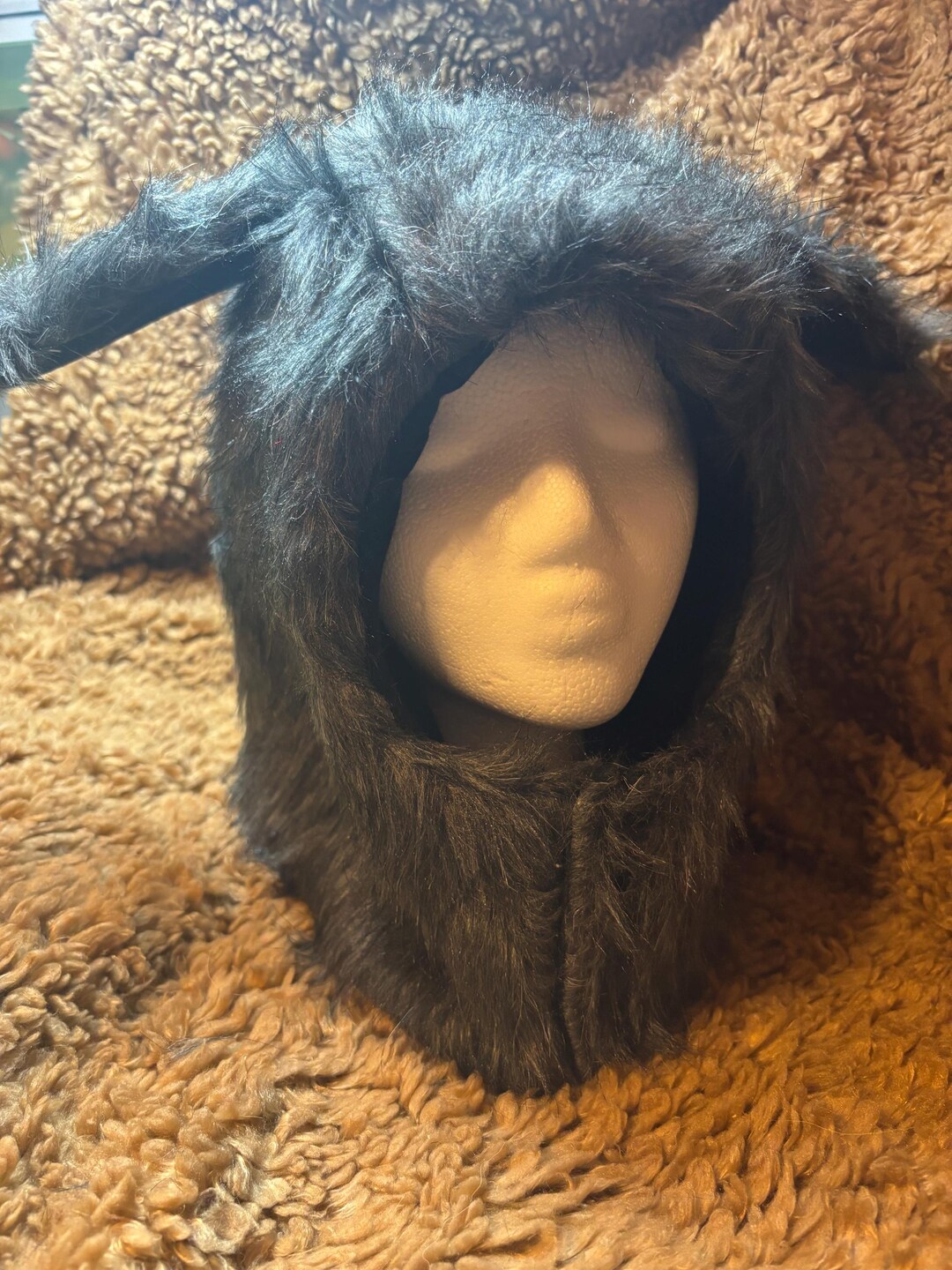 Dark Gray Wolf Hood - Etsy