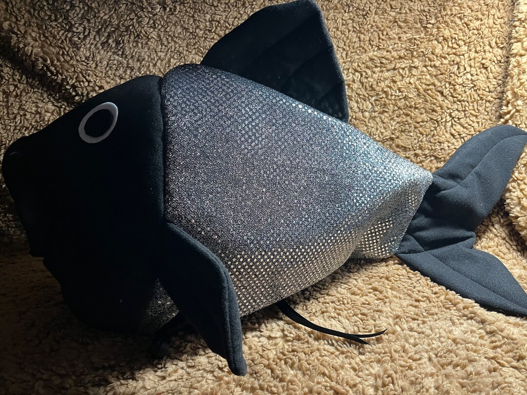 Black & Silver Sequin Fish Costume - Etsy
