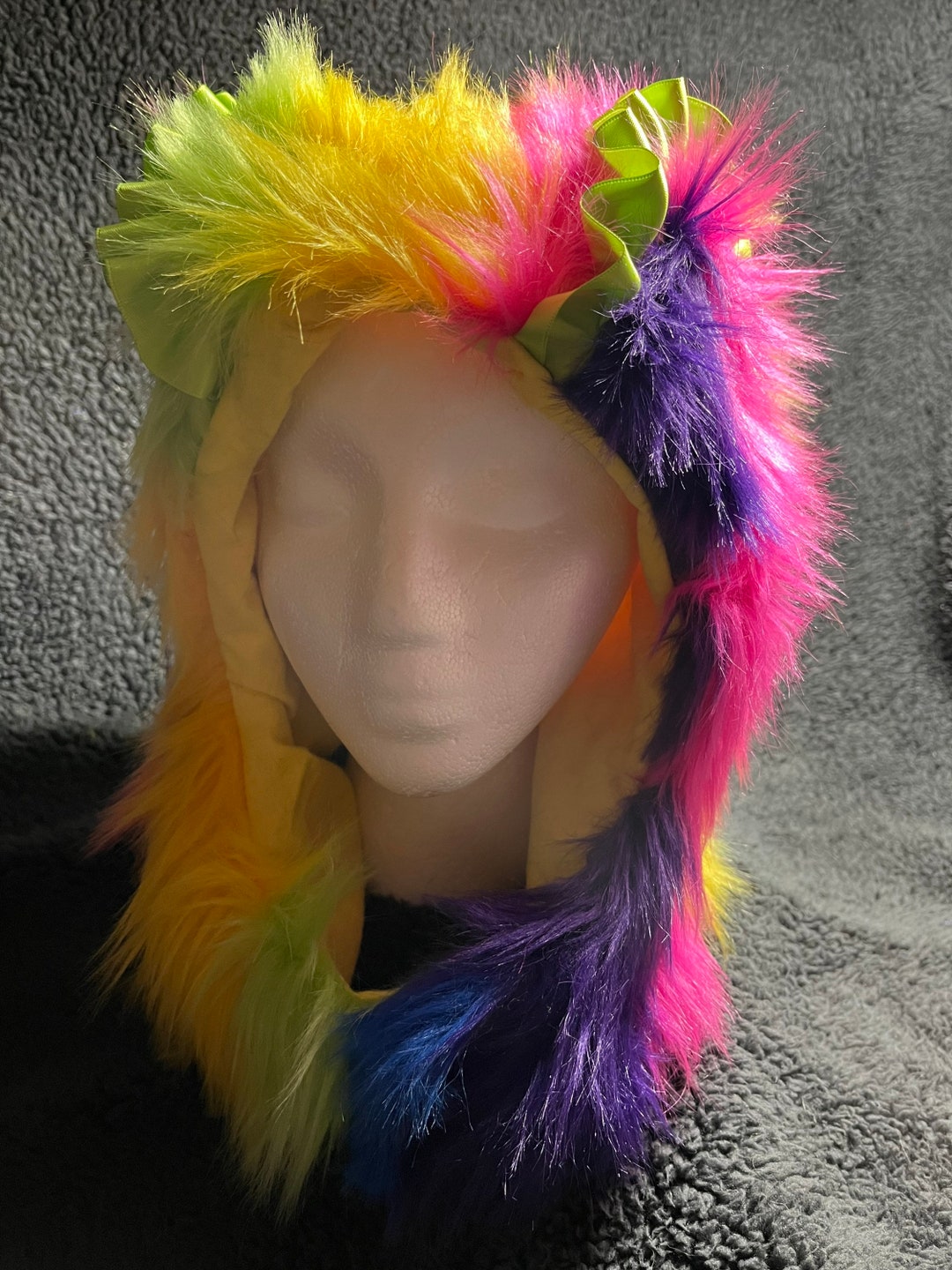 Bright Rainbow Monster Hood - Etsy