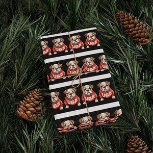 UGA Bulldog Wrapping Paper - Etsy