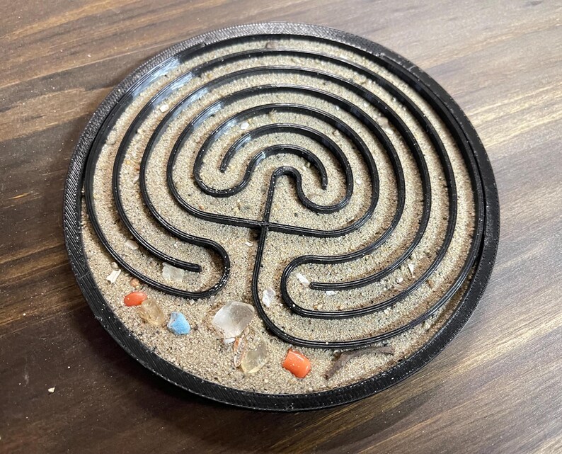 Seven Fold Labyrinth Zen Garden - 3D Print - Etsy
