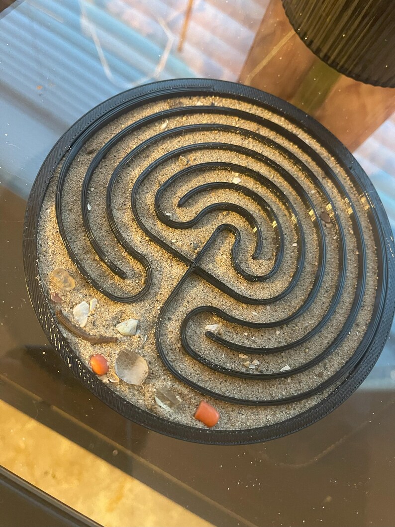 Seven Fold Labyrinth Zen Garden 3D Model - Etsy