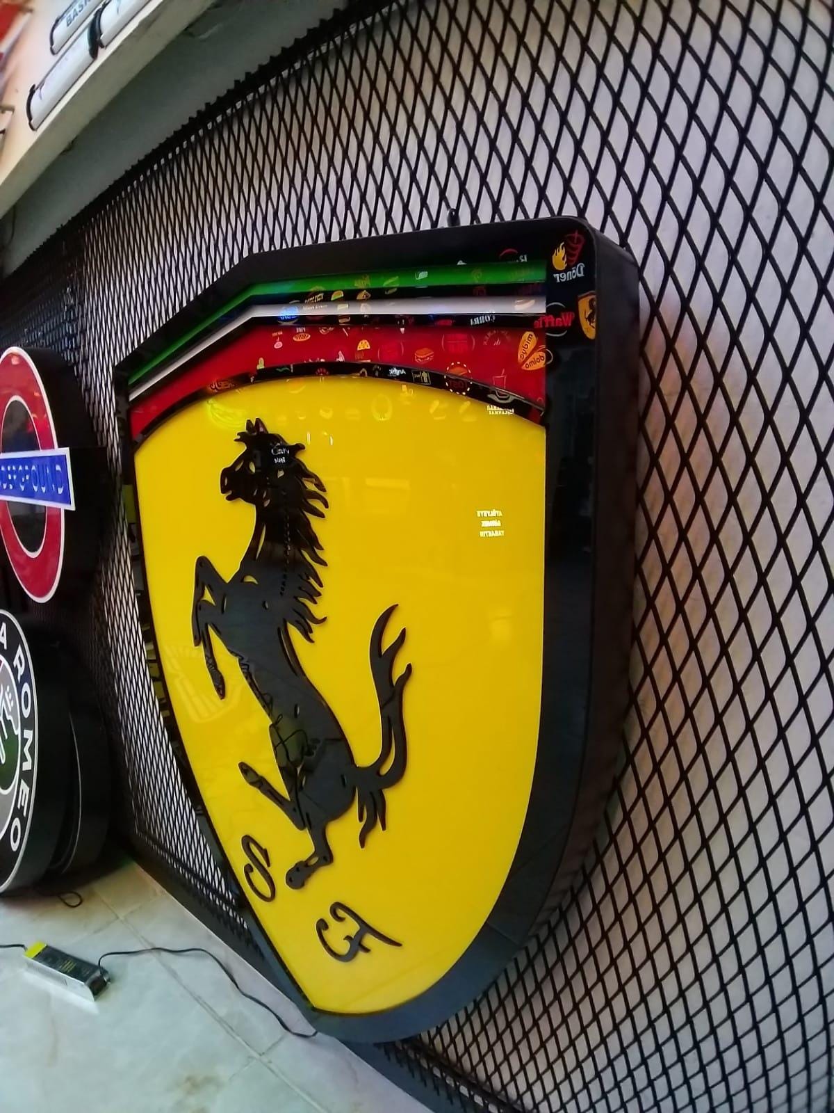 Ferrari Scuderia Logo Sign, Ferrari Wall Light, Ferrari Decor, Gift for ...