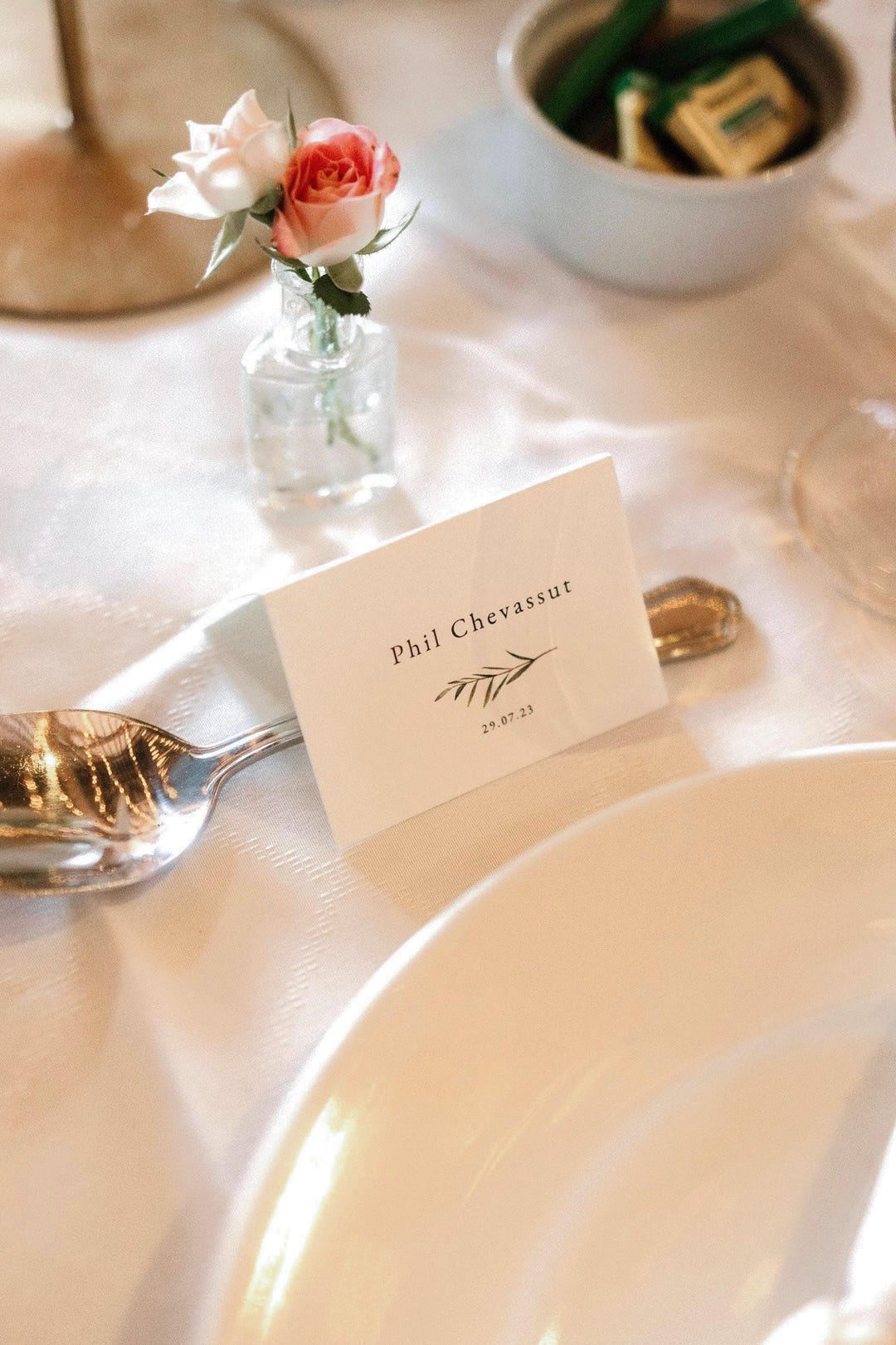 Minimalist Wedding Table Place Name Card Botanical Editable Template ...