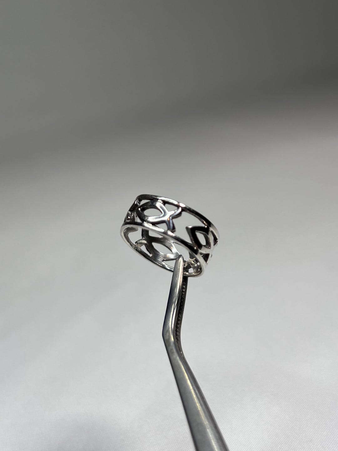 Sterling Silver Jesus Fish Ring - Etsy