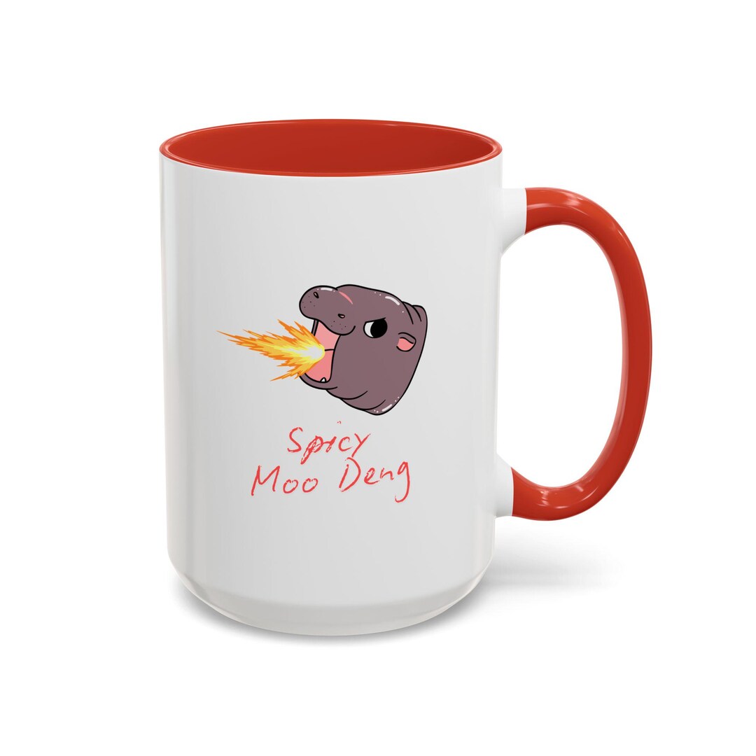 Moo Deng Mug, Trending Pigmy Hippo, Spicy Design, Coffee Cup, Tea Mug ...