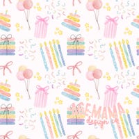 Happy Birthday Digital Paper, Pink Birthday Digital Paper, Happy ...