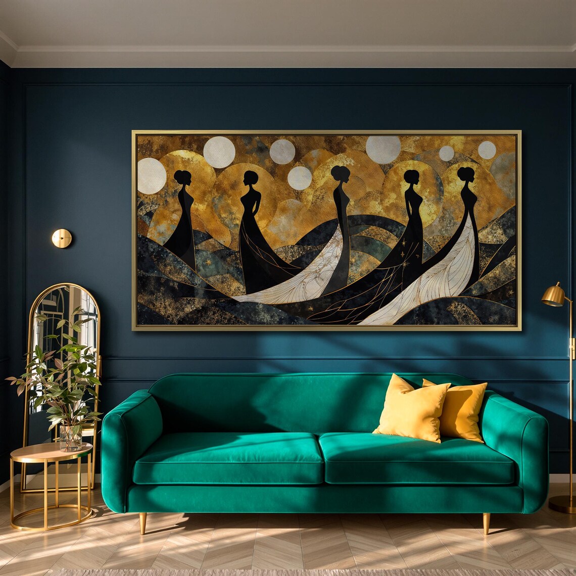 Mystical Goddess Framed Canvas Print Abstract Beautiful Woman Luxury ...