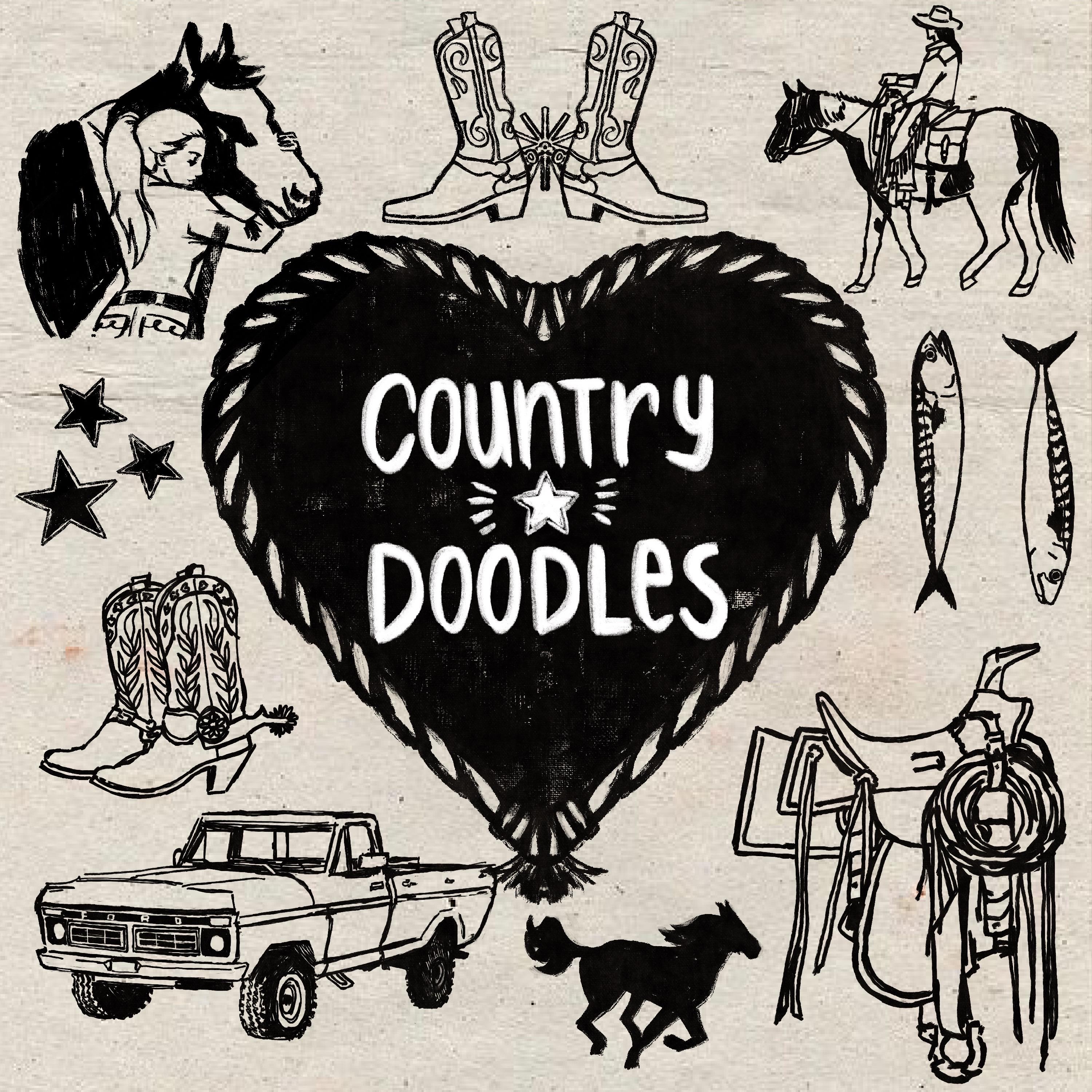 Country Core Clipart Illustrations - PNG SVG Pack - Icons and Doodles ...