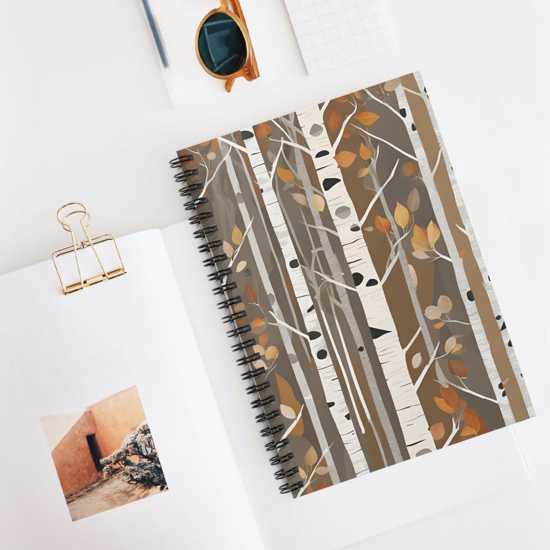 Aspen Tree Spiral Notebook, Nature-inspired Journal With Ruled Lines ...