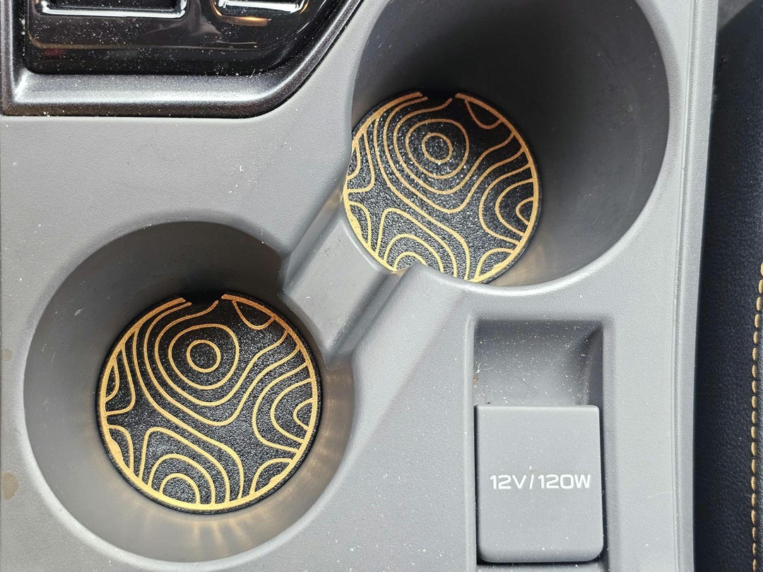 Subaru OUTBACK Cupholder Spacer (20-26): Topo Pattern, Custom Color ...