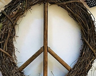 Peace Sign Wreath - Etsy