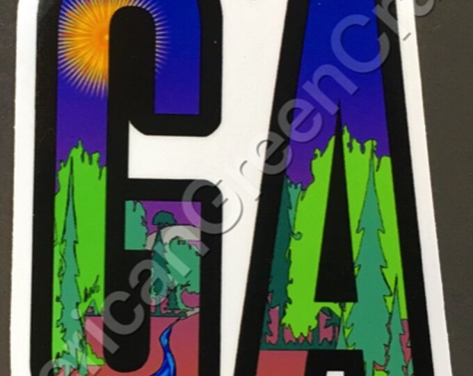 Georgia Sticker, Georgia, State of Georgia, Georgia Bumper Sticker ...