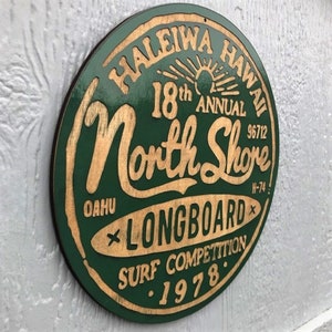 Hawaii Sign, Hawaiian Sign, Surf Sign, Longboard Sign, Beach Sign, Oahu ...