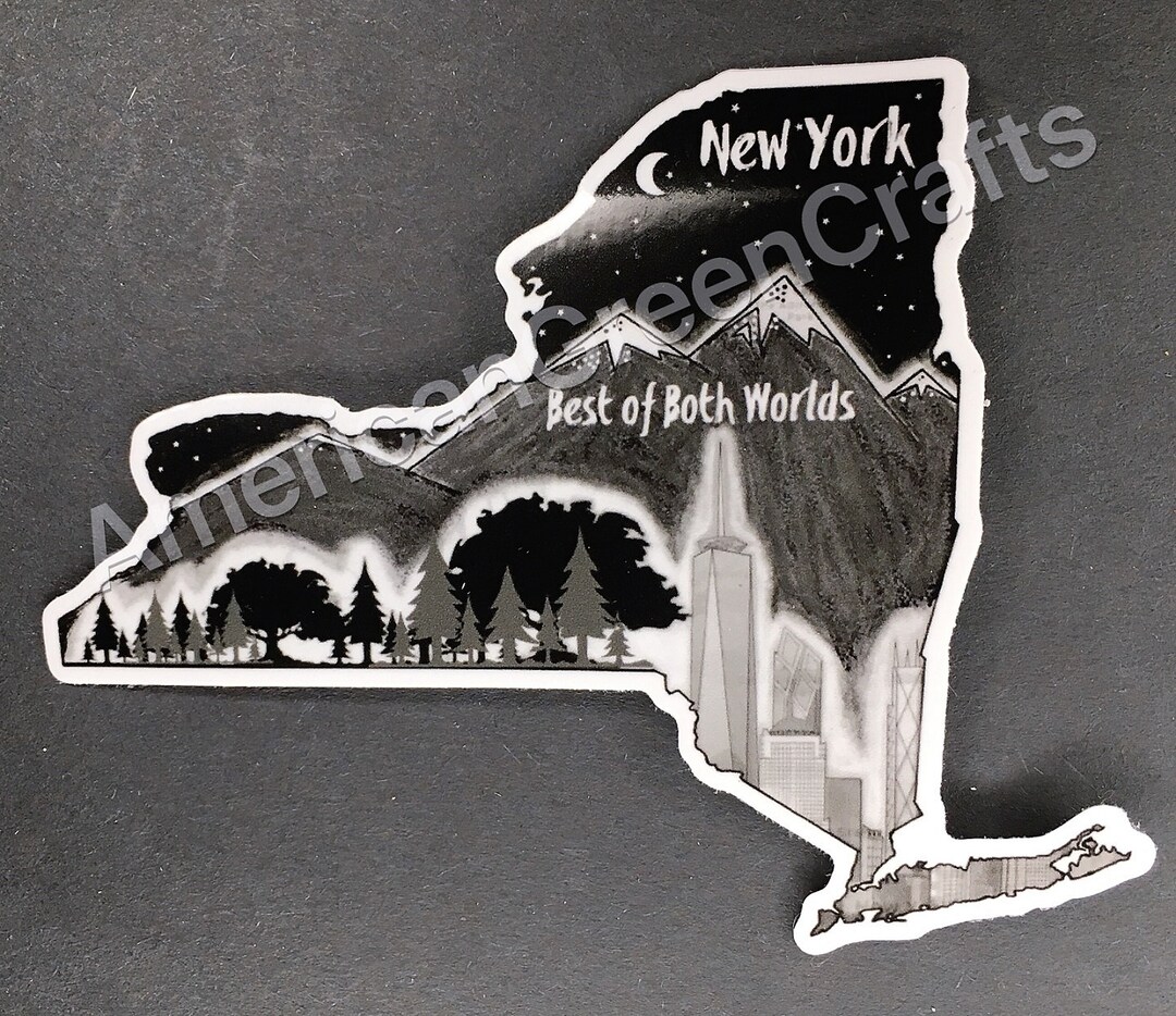 New York Sticker, State of New York, New York Art, Central Park, New ...