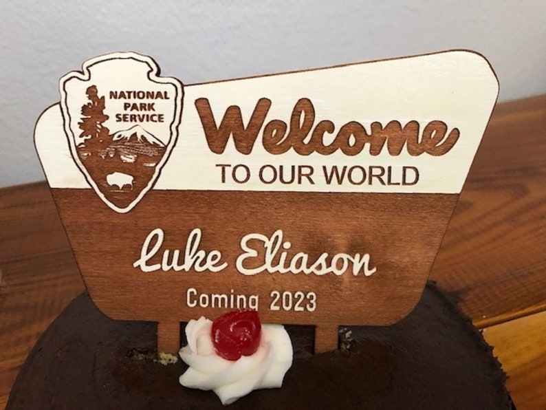 National Park Cake Topper, Camping Cake Topper, National Park Sign Cake ...