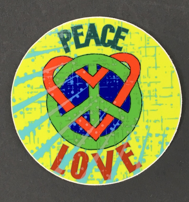 Peace Sticker Love Sticker Peace Sign Sticker Environmental | Etsy
