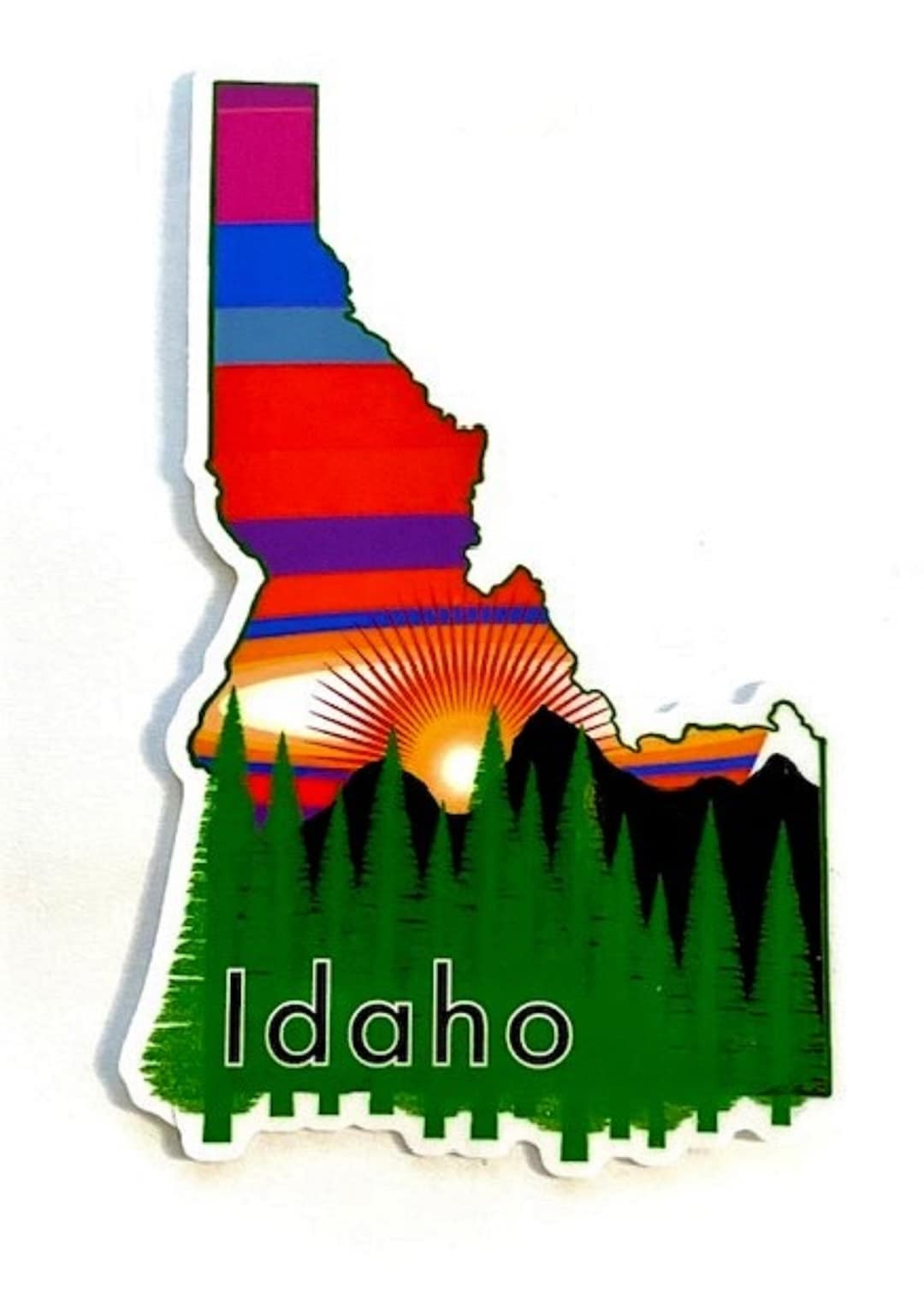 017, Idaho Sticker, Idaho Decal, Idaho Mountain Sticker, State of Idaho ...