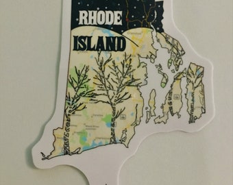 Rhode Island State Decal / Rhode Island Sticker / Rhode Island - Etsy