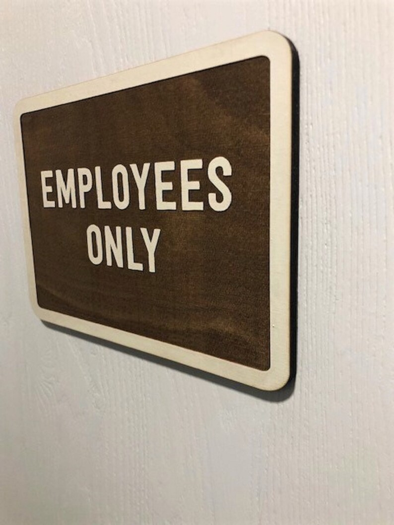 Employees Only Sign Wood Employees Only Sign Custom - Etsy