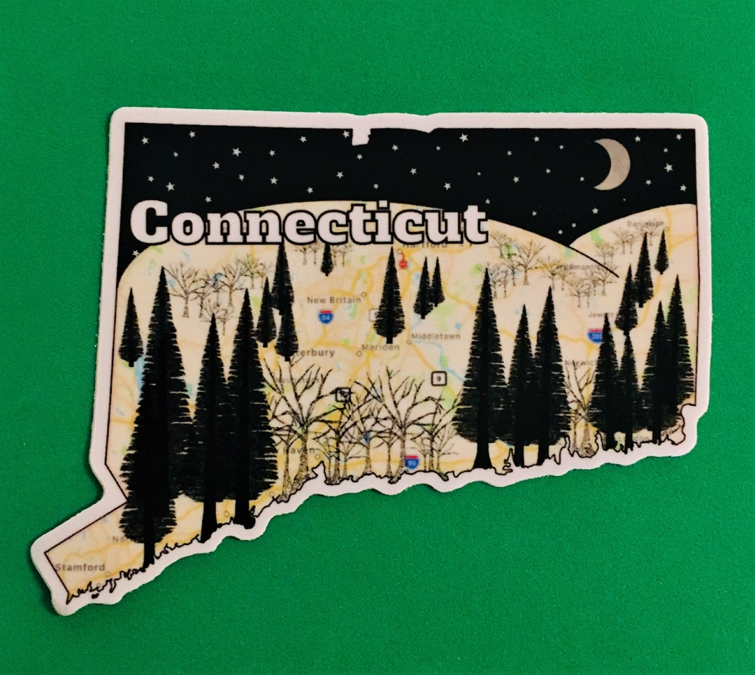 Connecticut Sticker,connecticut,state of Connecticut,connecticut Bumper ...