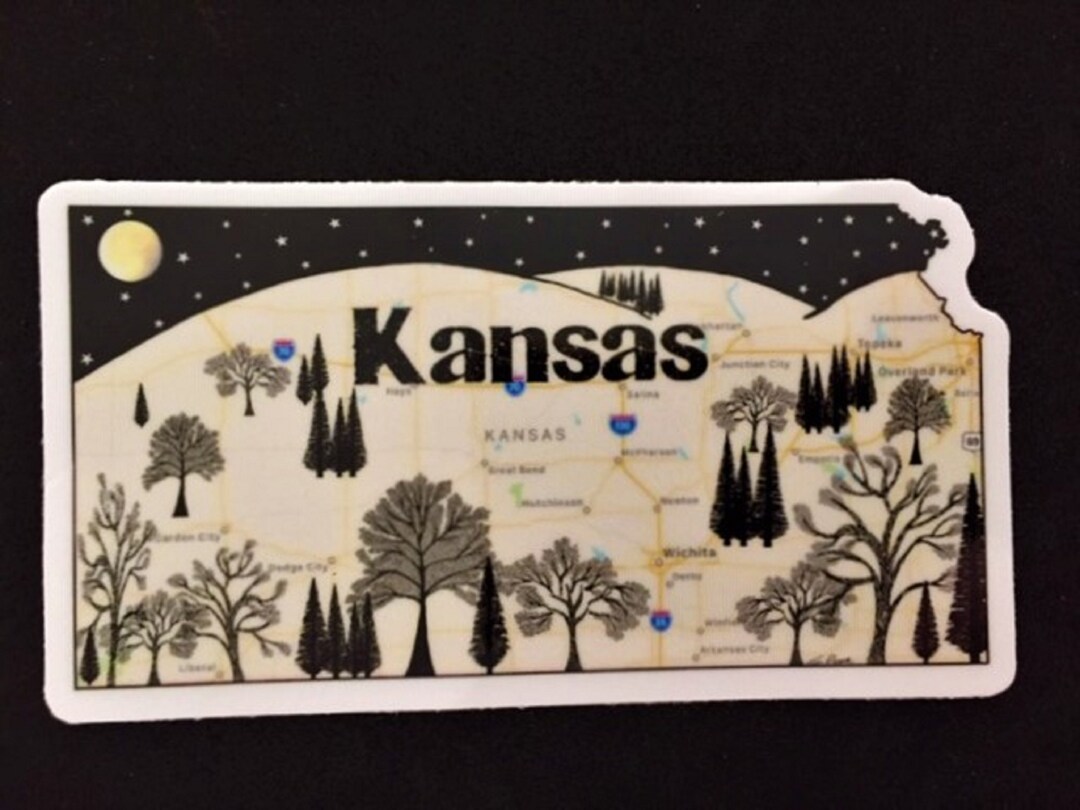 Kansas Sticker, Kansas, State of Kansas, Kansas Gifts, Kansas Bumper ...