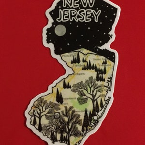 New Jersey Sticker, New Jersey, Jersey, State of New Jersey, Jersey ...