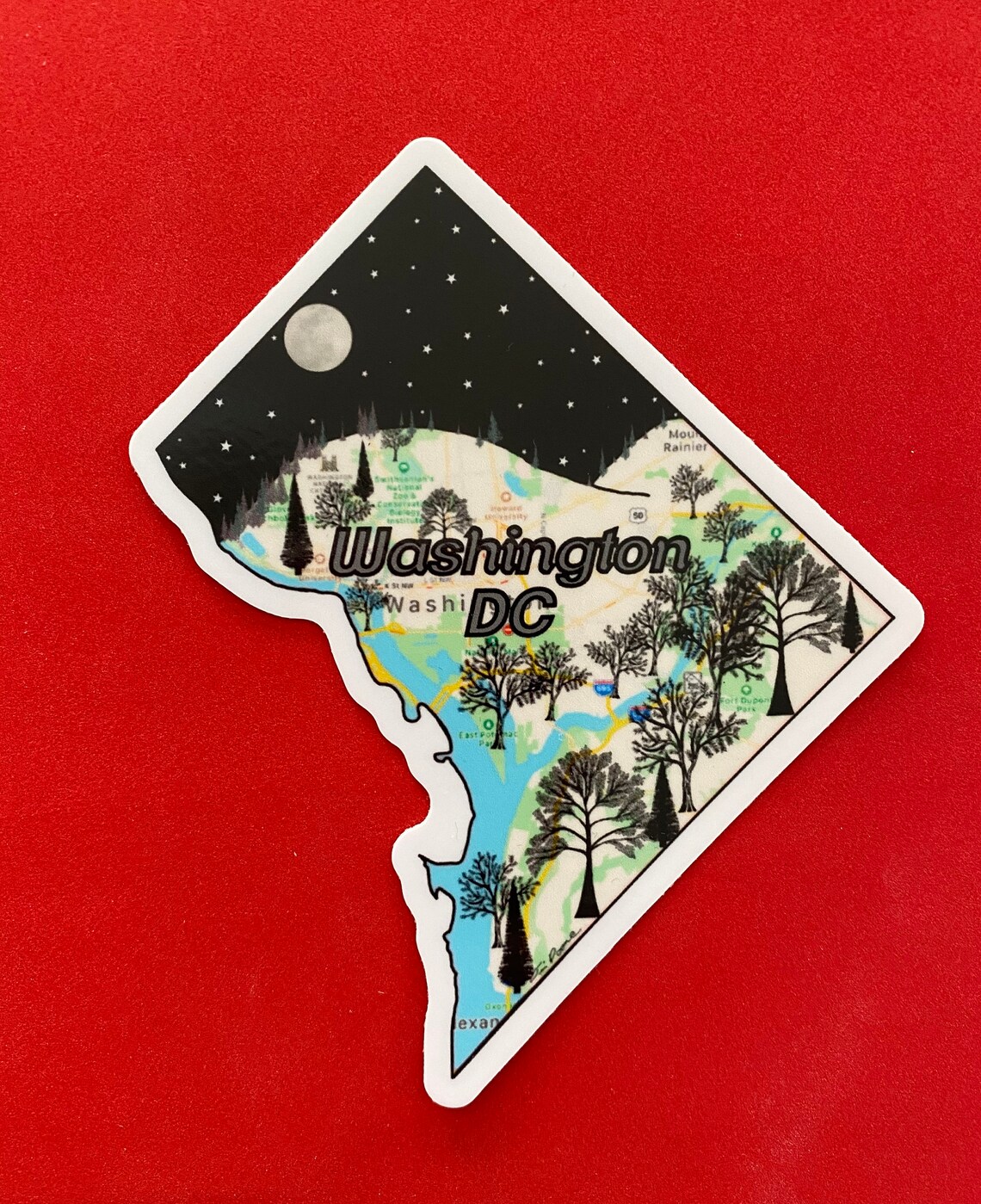 Washington DC Sticker Washington DC Bumper Sticker American - Etsy