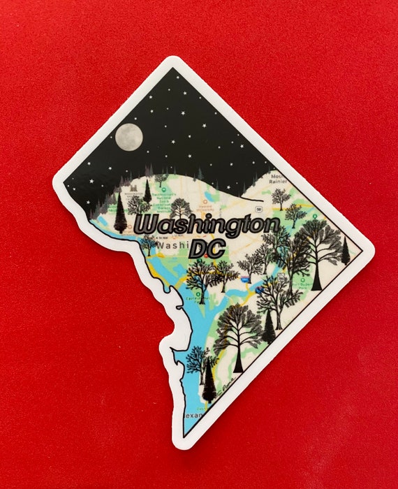 Washington DC Sticker Washington DC Bumper Sticker American | Etsy