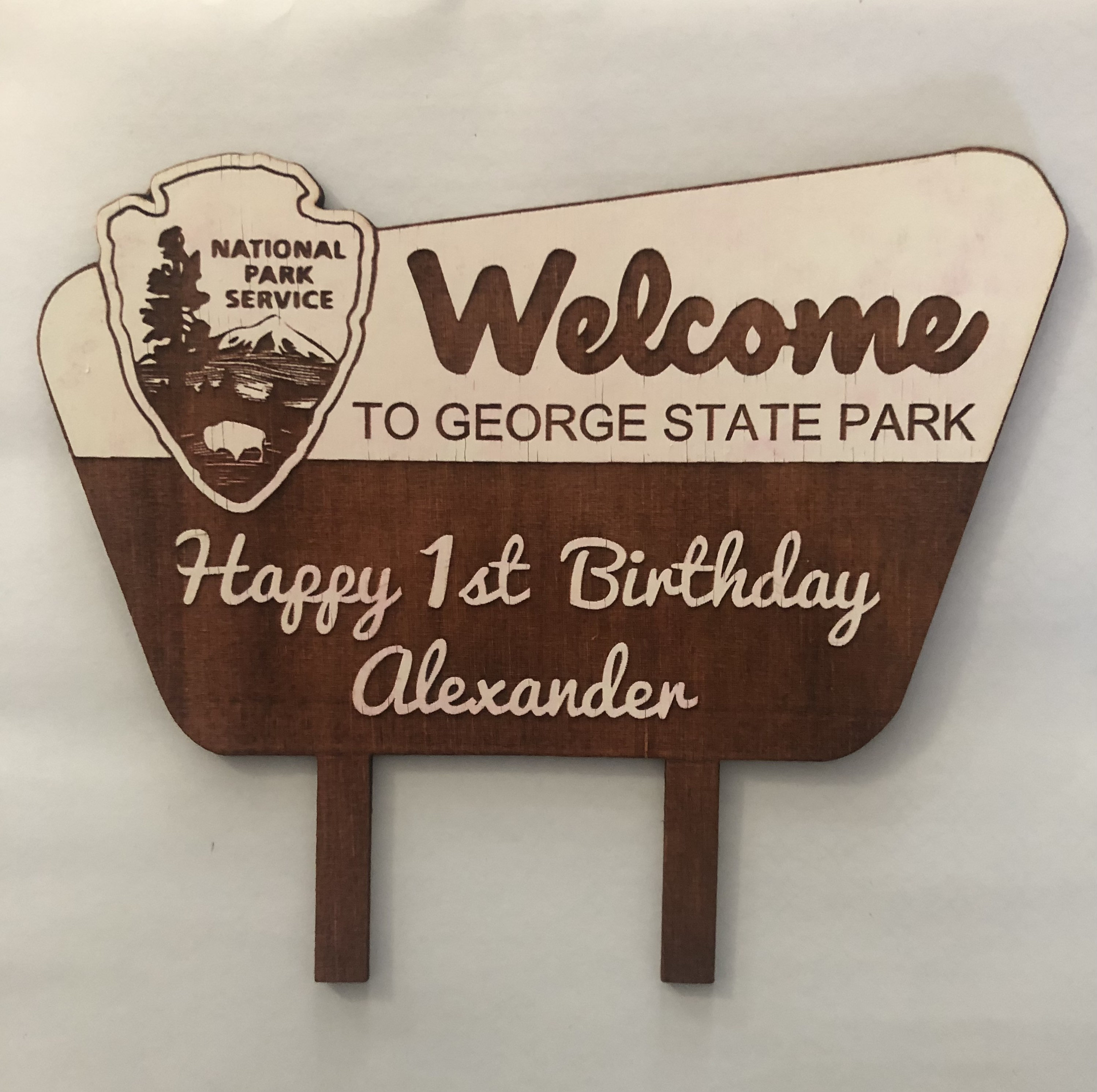National Park Cake Topper, Camping Cake Topper, National Park Sign Cake ...