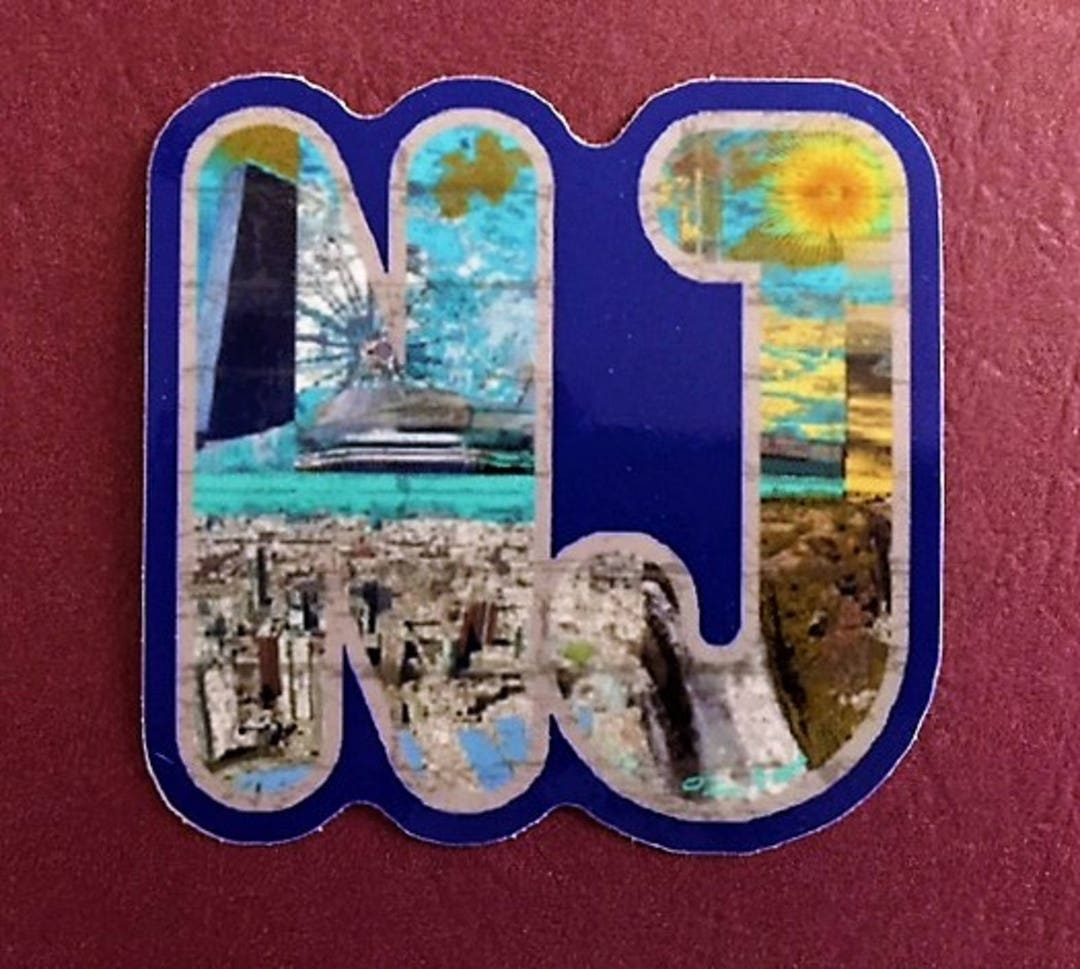 New Jersey Sticker, New Jersey, Jersey, State of New Jersey, Jersey ...
