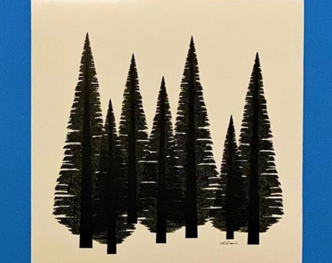 Black Forest Pine Print, Black Forest Pines, Modern Pine Tree Art ...