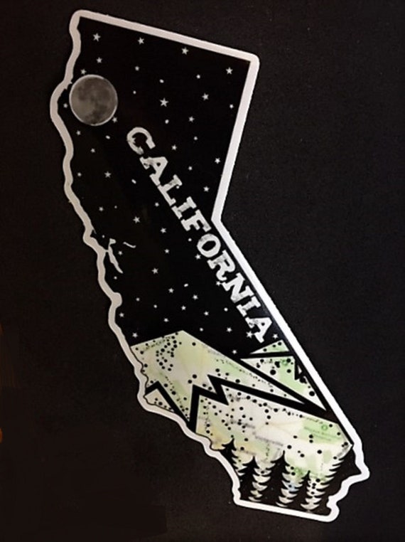 California Sticker California State Sticker Cailifornia | Etsy