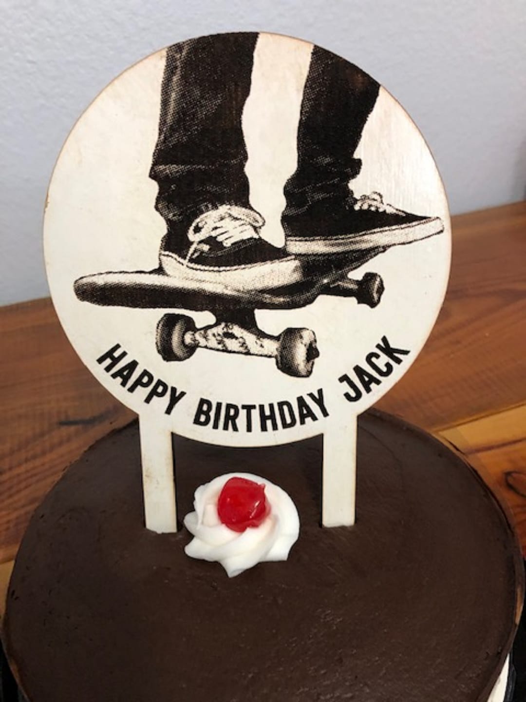 Customizable Skateboard Cake Topper, Personalized Skateboard Cake ...