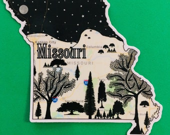 Missouri Decal MO State Flag Decal Missouri State Bumper - Etsy
