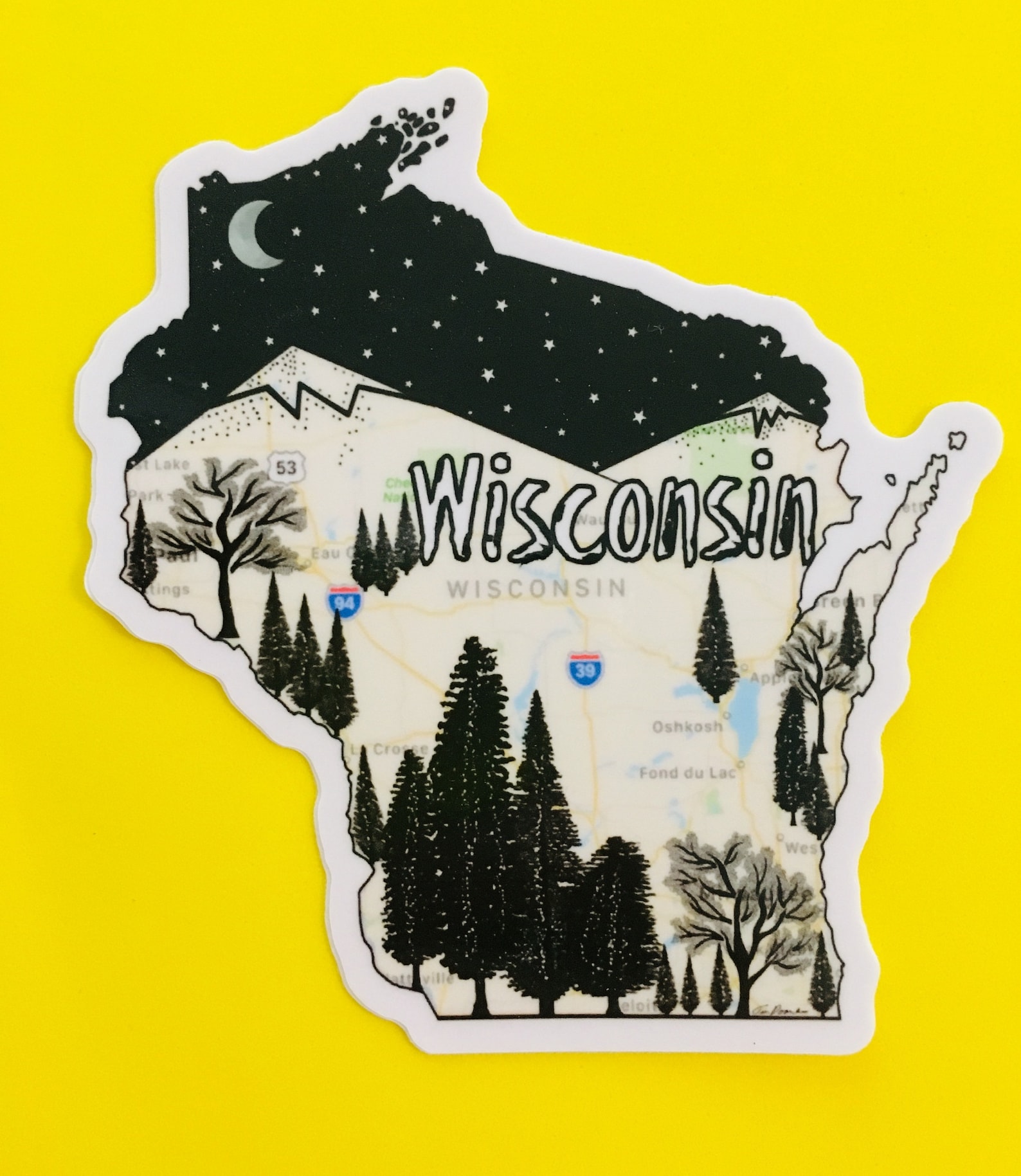Wisconsin Sticker Wisconsin State Of Wisconsin Wisconsin | Etsy