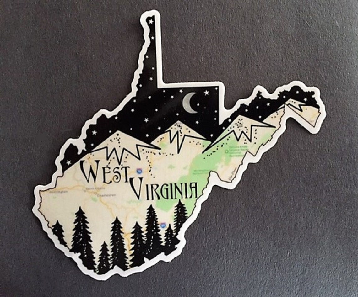 West Virginia Sticker State of West Virginia West Virginia - Etsy
