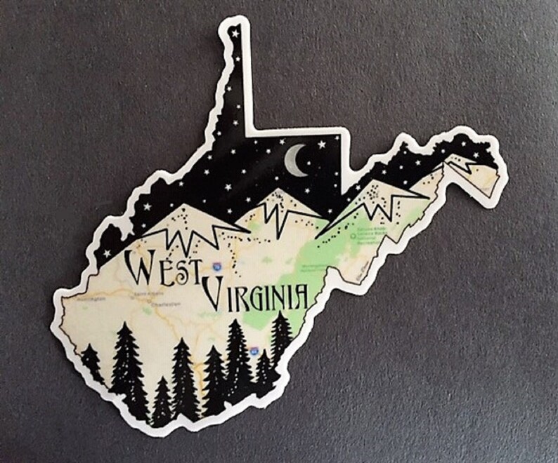 West Virginia Sticker State of West Virginia West Virginia - Etsy
