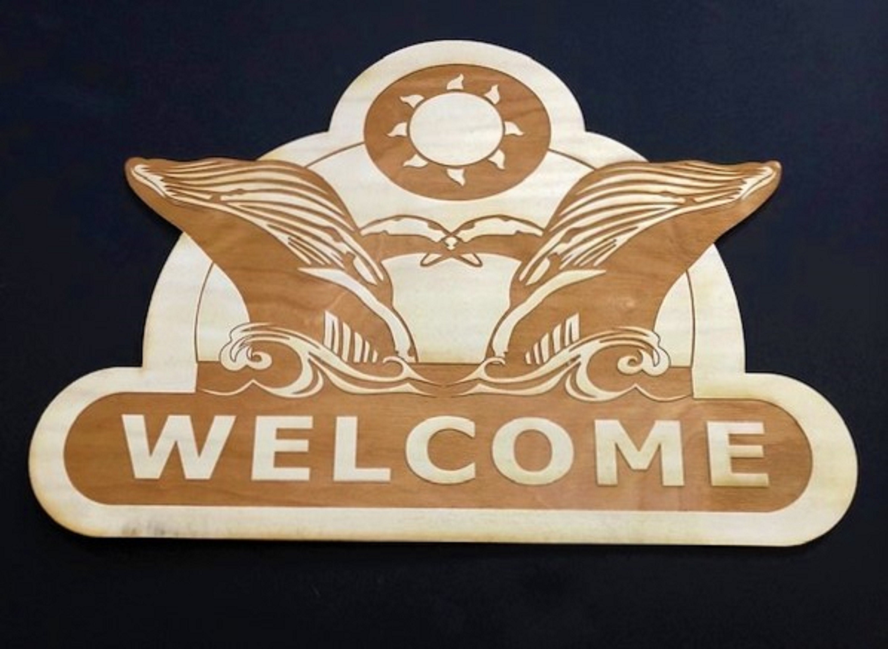 Whale Sign Custom Whale Welcome Sign Whale Welcome Sign | Etsy