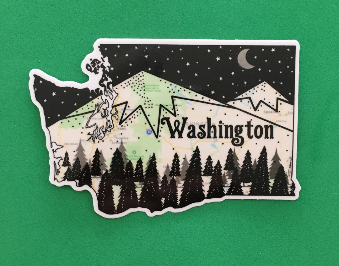 Washington Sticker, Washington Bumper Sticker, Pacific Northwest ...