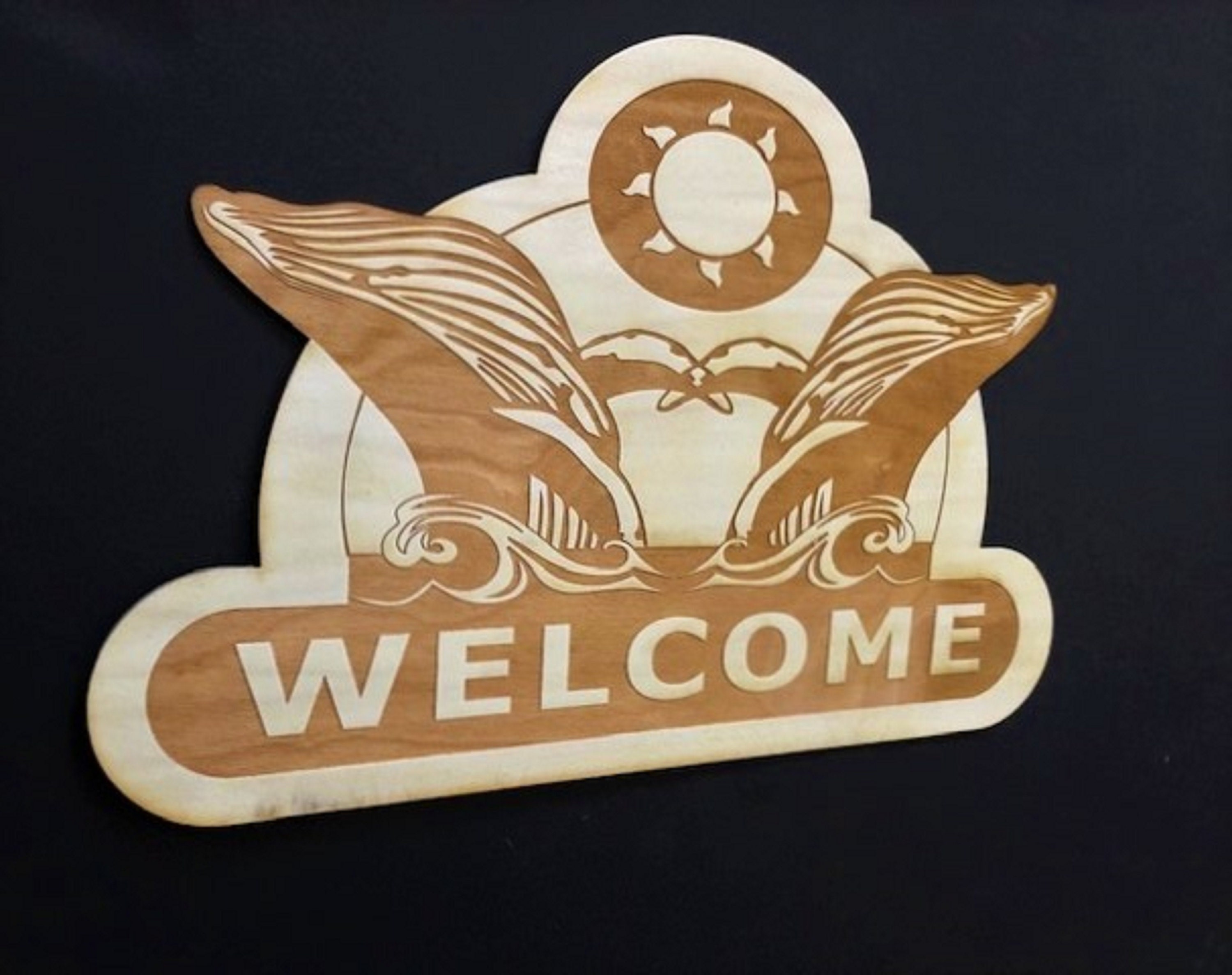 Whale Sign Custom Whale Welcome Sign Whale Welcome Sign | Etsy
