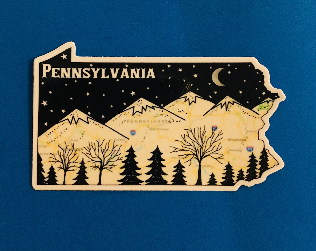 Pennsylvania Bumper Sticker, State of Pennsylvania, Pennsylvania ...