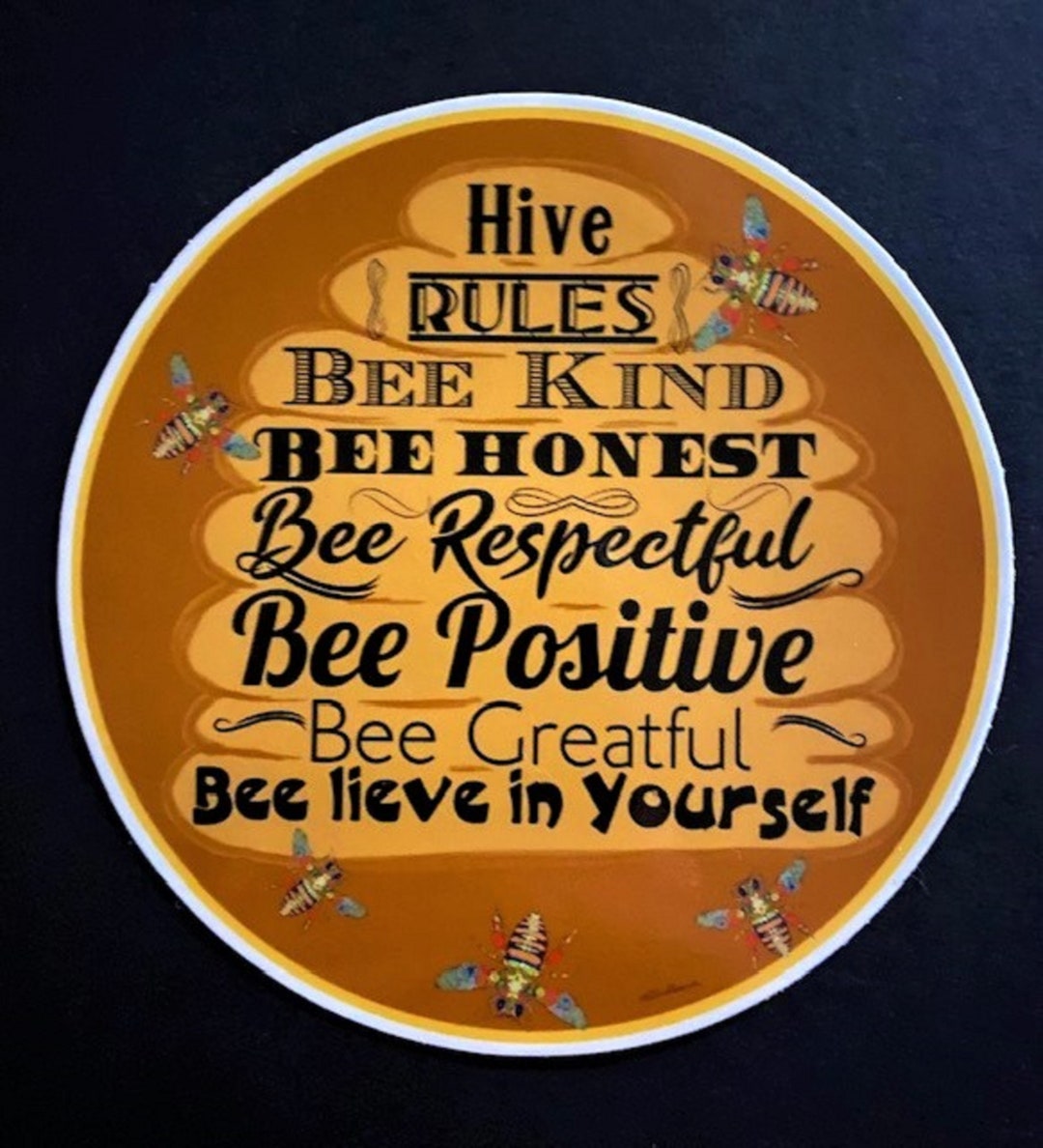 Be Kind Sticker, Bee Kind Sticker, Bee Art, Beehive Sticker, Hive Rules ...
