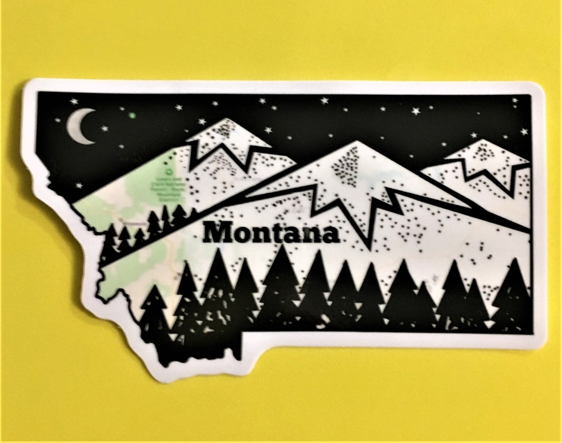 Montana Sticker Montana Bumper Sticker Montanastate of - Etsy