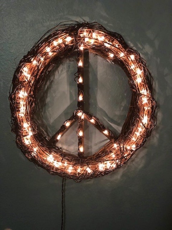 Lighted Peace Sign